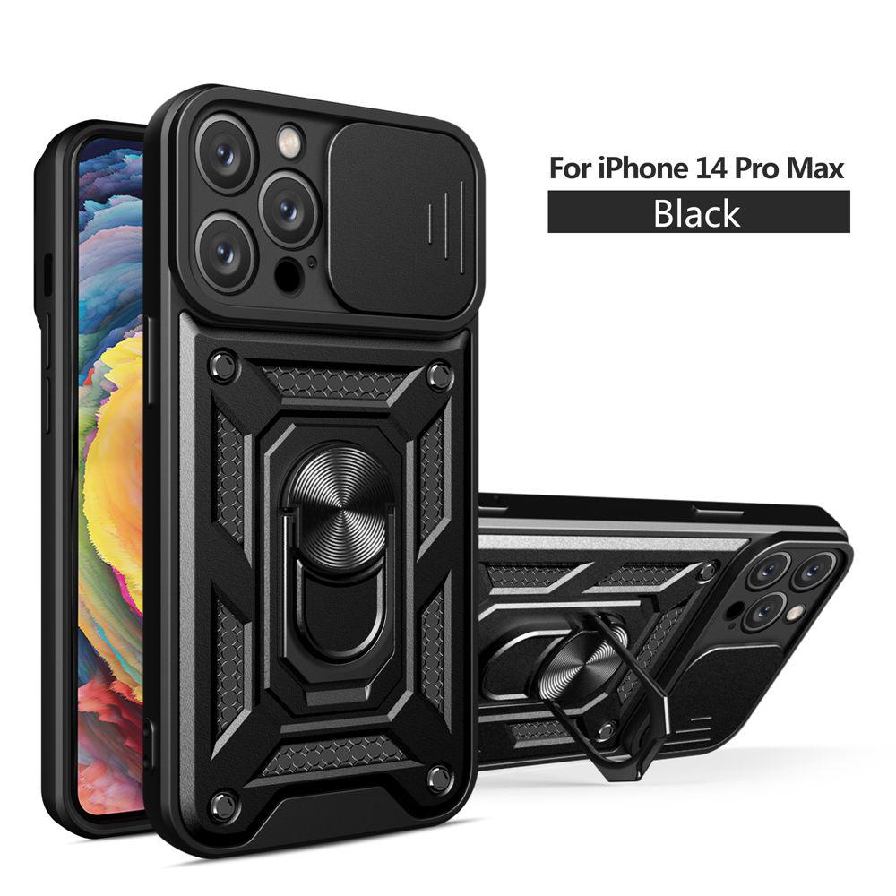 Ring Holder Kickstand Camera Slide Cover Design PC + TPU Phone Back ...