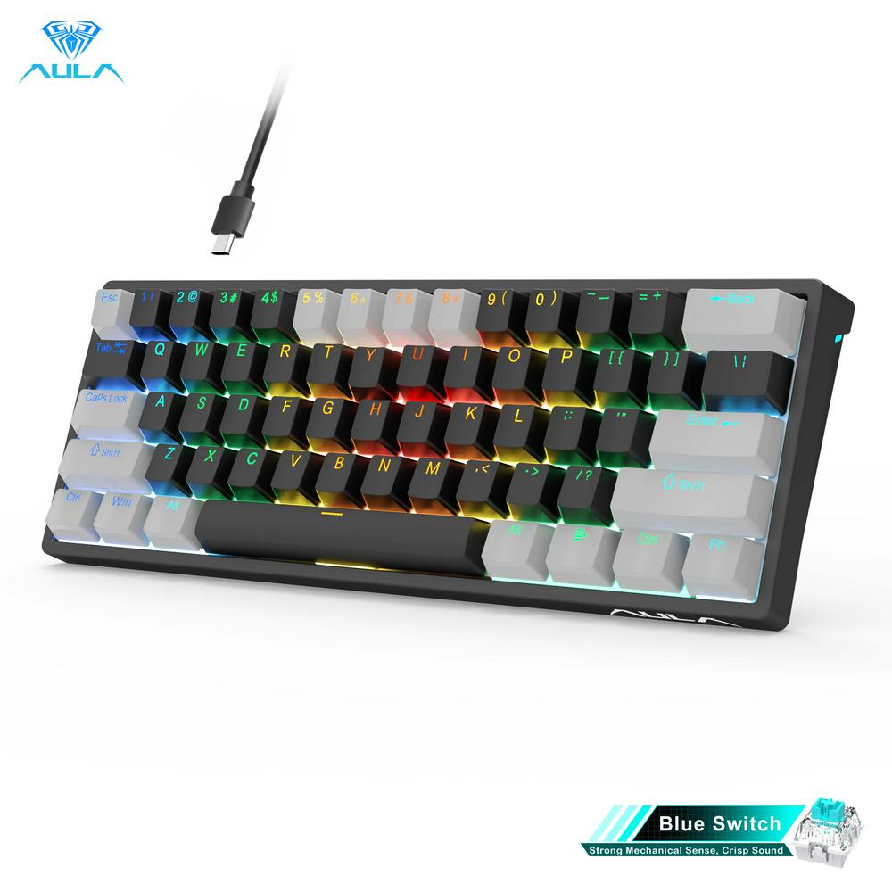 AULA F3261 RGB Hotswap Keyboard 61 Keys wired Mechanical Gaming ...
